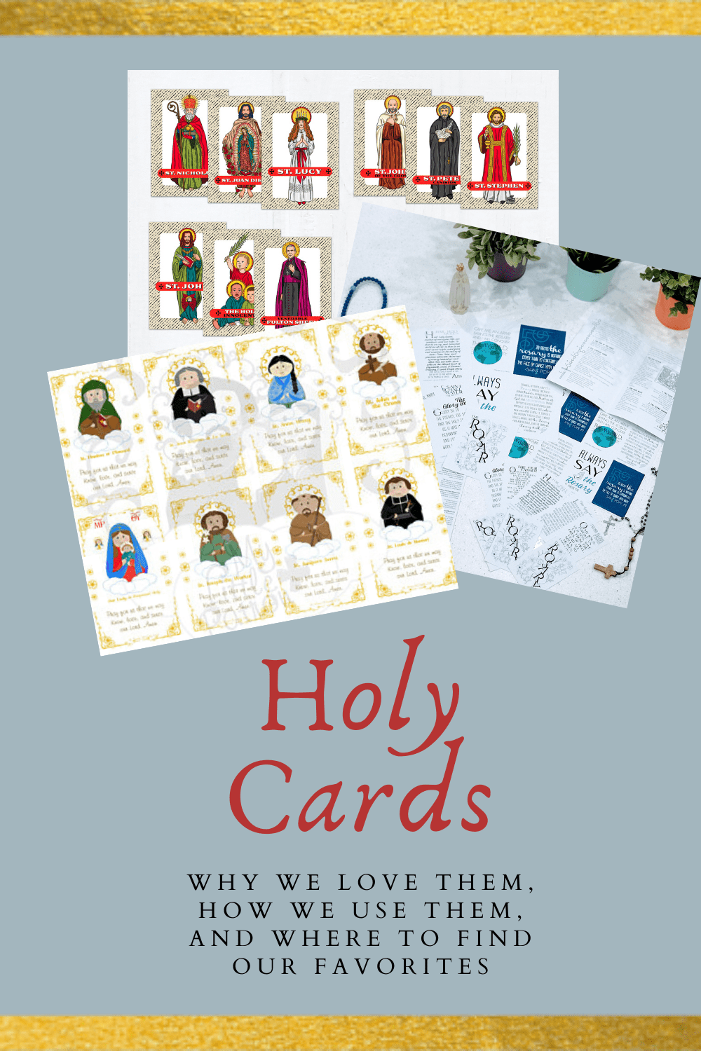 Printable Rosary Prayer Cards